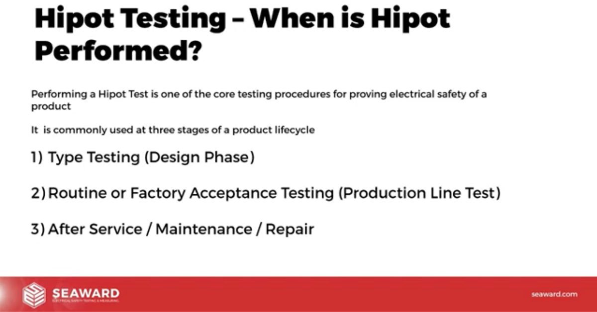 An Introduction to Hipot Testing | Webinars On-demand | Seaward