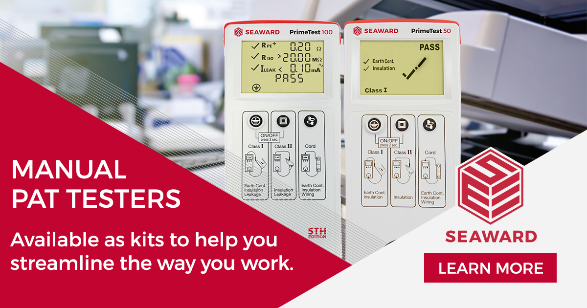 Manual PAT testers | Ideal for low-volume PAT testing | Seaward