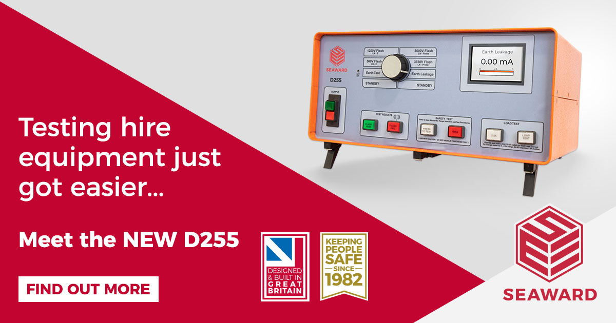 D255 | The New Electrical Safety Tester for Hire Equipment | Seaward